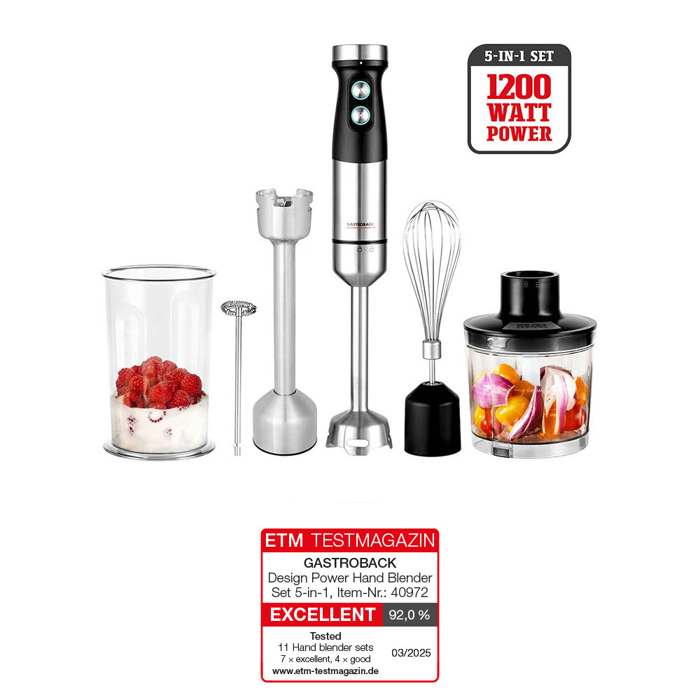 Design Power Hand Blender Set 5-in-1 | GASTROBACK®